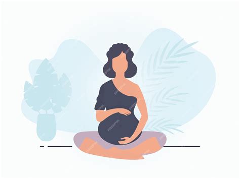 Premium Vector Yoga For Pregnant Women Active Well Built Pregnant
