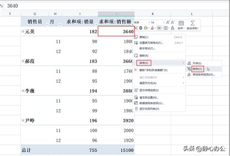 Wps表格如何排序wps表格：数据透视表数据排序技巧 正数办公