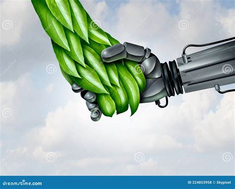 Robots And Nature Stock Illustration Illustration Of Horticulture