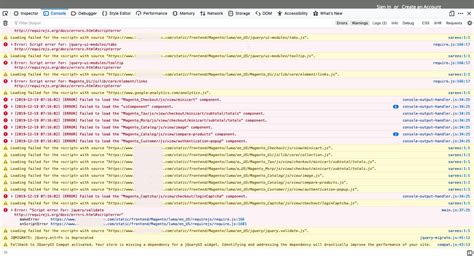 Script Errors In Console · Issue 26132 · Magentomagento2 · Github