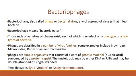Structure Of Bacterial Viruses Pptx