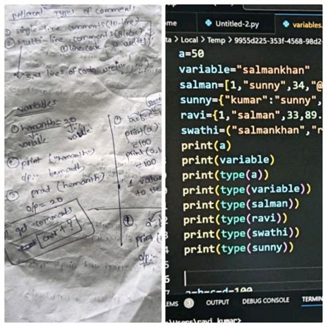 Ravikumar Kosgi On Linkedin Day 2 Variables And Types Of Comments