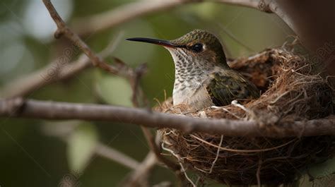 Hummingbird Nesting In Tree A Serene Background Serene Backgrounds Tree Backgrounds Nest