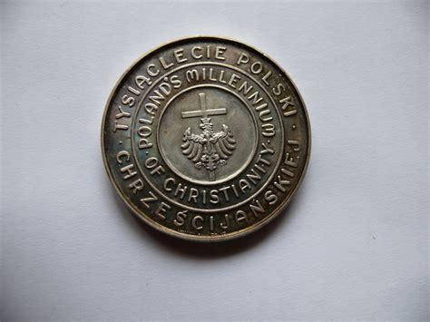 Medal lecie Polski Chrześcijańskiej ag Allegro pl