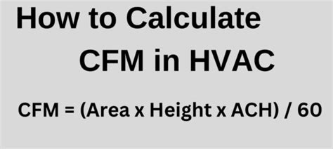 How To Calculate Cfm In Hvac Envigaurd
