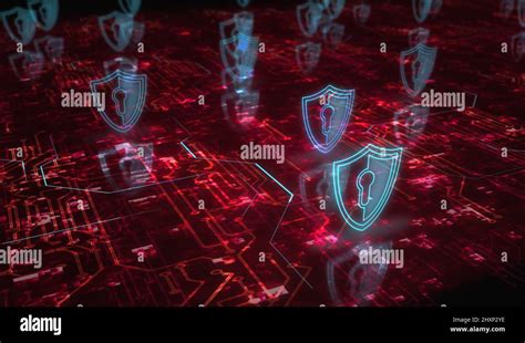 Cyber Security Network Protection And Digital Data With Shield Symbol Digital Concept Network