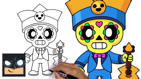 How To Draw Poco Starr Brawl Stars Youtube