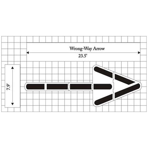 Wrong Way Arrow Roadway Stencil Mutcd Standard