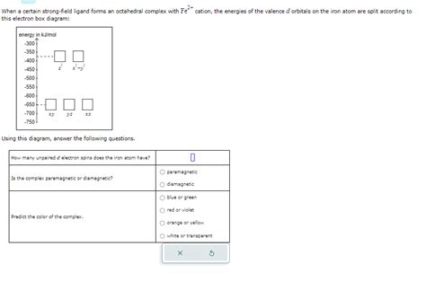 Solved When a certain strong-field ligand forms an | Chegg.com