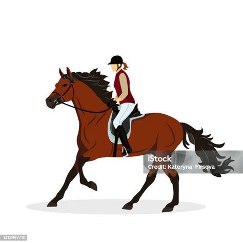 騎在馬背上的女人馬與騎手賽馬在馬背上馬術馬術運動隔離向量插圖向量圖形及更多插圖圖片 插圖 運動訓練 馬 Istock