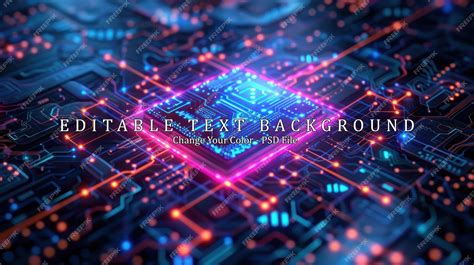 Premium Psd Circuitry Glow A Futuristic Digital Microchip
