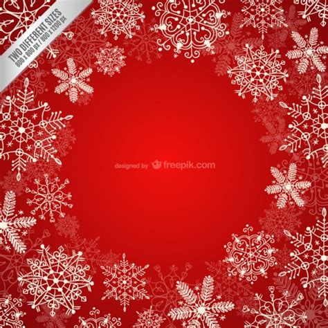 Frame Met Witte Sneeuwvlokken Gratis Vector