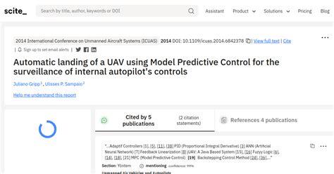 Automatic Landing Of A Uav Using Model Predictive Control For The