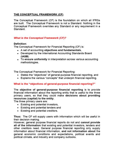 Cf Summarised Pdf International Financial Reporting Standards