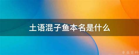 土语混子鱼本名是什么 业百科