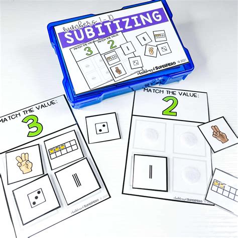 Math Task Boxes Set Three Chalkboard Superhero