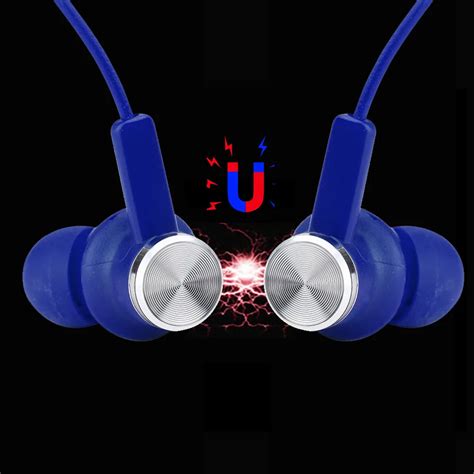 Универсальные магнитные стерео наушники вкладыши стерео сабвуфер гарнитура с проводным