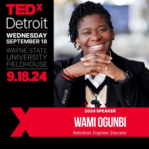 Hikmat Bakare On Linkedin Oluwami Dosunmu Ogunbi Phd Will Be Speaking At Tedx Detroit Remember…