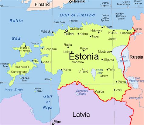 Estonia Finland Map