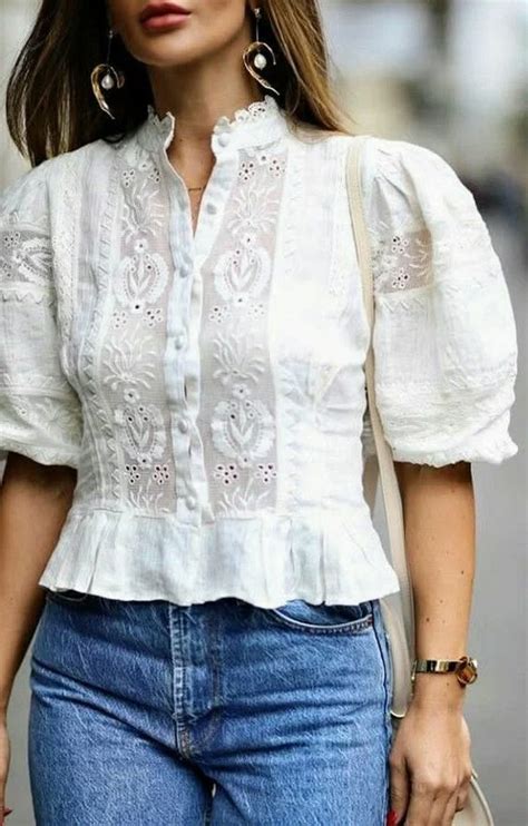 Нежность лета. Самые женственные блузки из шитья. | Blusas femininas ...