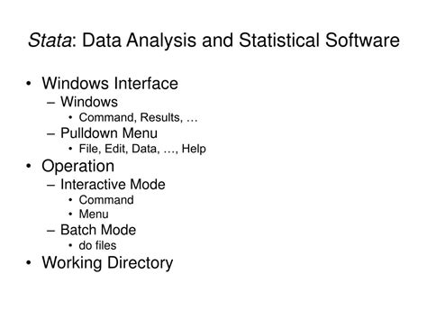 Ppt Econometric Analysis Using Stata Powerpoint Presentation Free