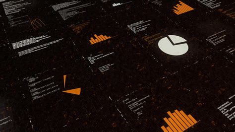 Digital Data And Computer Graphs Background With Changing Data