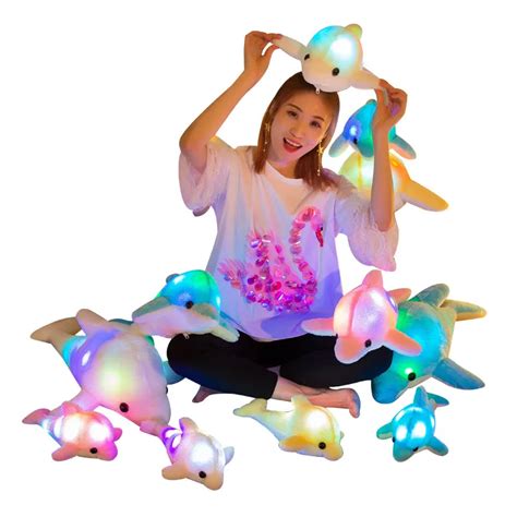 New Arrival Wholesale Custom Plush Stuffed Dolphin Toy With Led Light