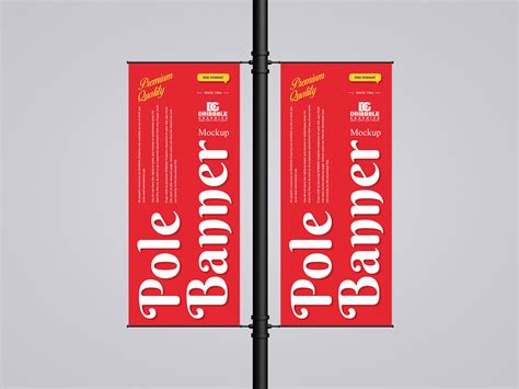 Outdoor Advertising Pole Banner Free Mockup Psd — Free Mockup World