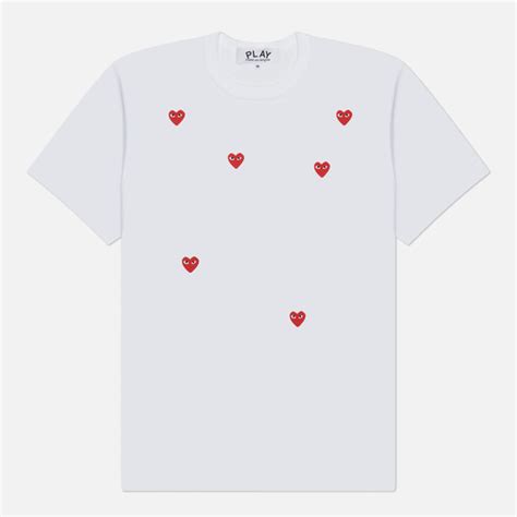 Мужская футболка Comme des Garcons Play Multi Heart Emblem, AXT338051-3