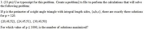 Solved 3 33 Pts Use Typescript For This Problem Create A