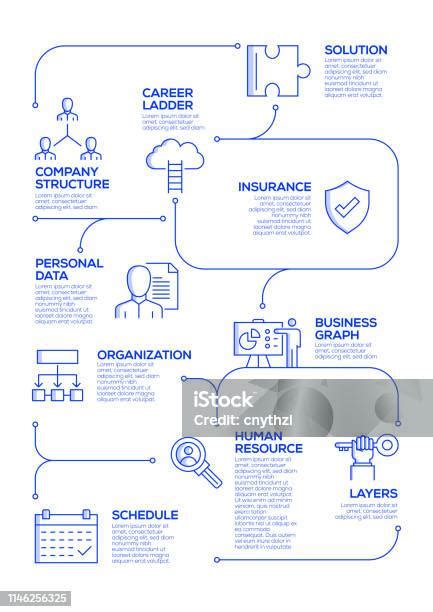 Konsep Vektor Manajemen Bisnis Dan Elemen Desain Infografis Dalam Gaya