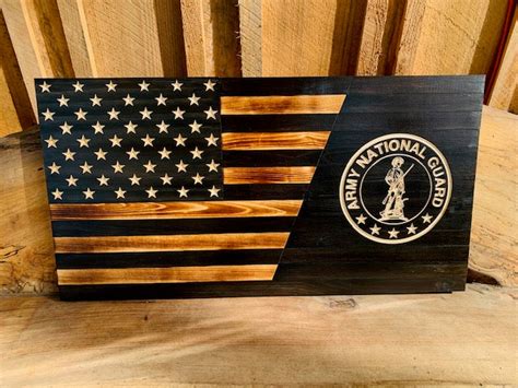Wooden National Guard Flag Turbos Sawdust Llc