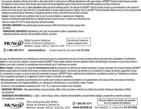 Lactaid Fast Act Chewable Tablets And Lactaid Extra Strength Chewable
