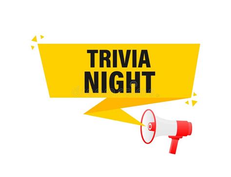 Trivia Night Banner In 3d Style On White Background Vector