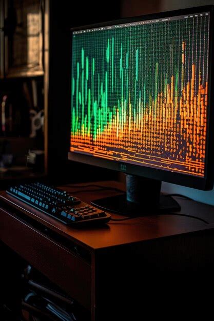 Premium Photo Binary Code Streaming On A Computer Screen Created With Generative Ai