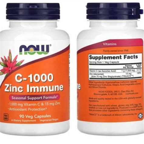 Promo Vitamin NOW C 1000 zinc immune USA VIT C vitamin D 5000 suplemen ...