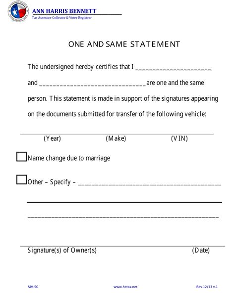 Form Mv 50 Fill Out Sign Online And Download Fillable Pdf Harris