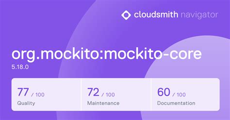 Orgmockitomockito Core 5180 Maven Package Quality Cloudsmith Navigator