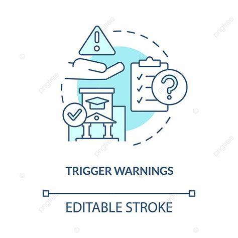 Trigger Warnings Turquoise Concept Icon Problem Warning Circle Vector