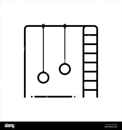 Swing Icon Back And Forth Swinging Hanging Seat Suspended From Rope