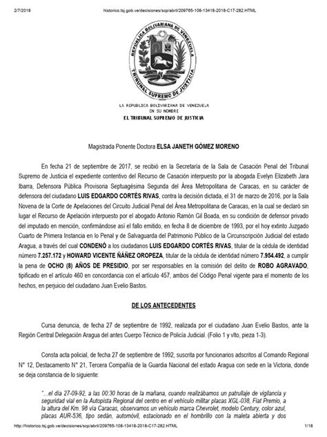 Scp 108 13 04 2018 Pdf Judicaturas Estatuto De Limitaciones