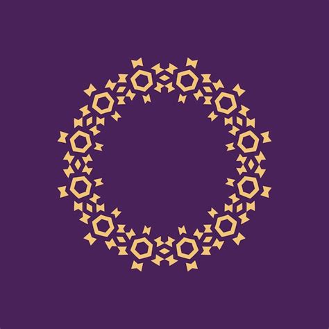 Premium Vector Abstract Art Decorative Circle Ornamental Pattern Frame