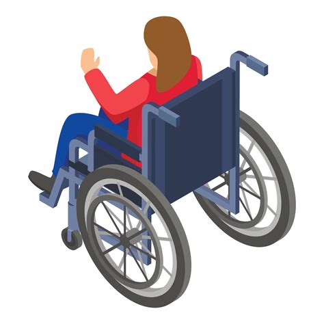 Woman In Wheelchair Icon Isometric Style 15200983 Vector Art At Vecteezy