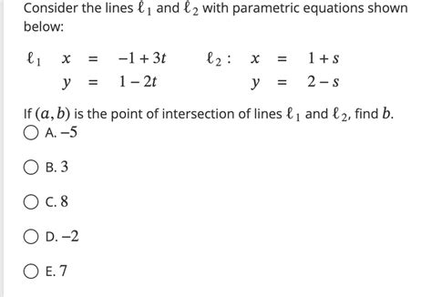 Solved Consider The Lines L1 And L2 With Parametric Chegg