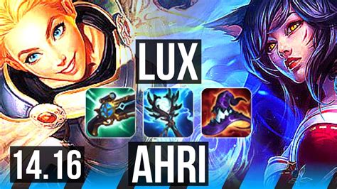 LUX Vs AHRI MID 10 1 13 Legendary NA Master 14 16 YouTube