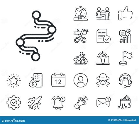 Timeline Line Icon Project Process Journey Path Sign Salaryman