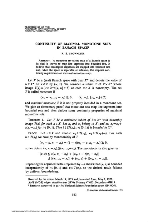 Pdf Continuity Of Maximal Monotone Sets In Banach Space