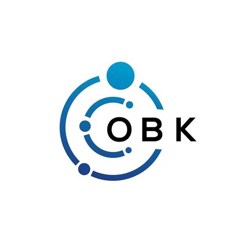 OBK letter technology logo design on white background. OBK creative ...