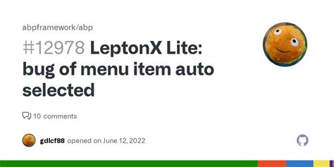 Leptonx Lite Bug Of Menu Item Auto Selected · Issue 12978