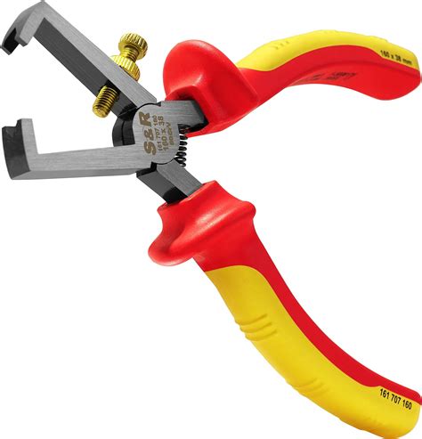 S R VDE Stripping Pliers 160mm 1000V VDE Made Of Chrome Vanadium